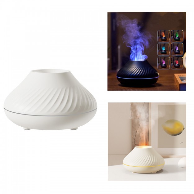 Buy Air humidifier aroma diffuser with light on USB / Vulcan (flame ...